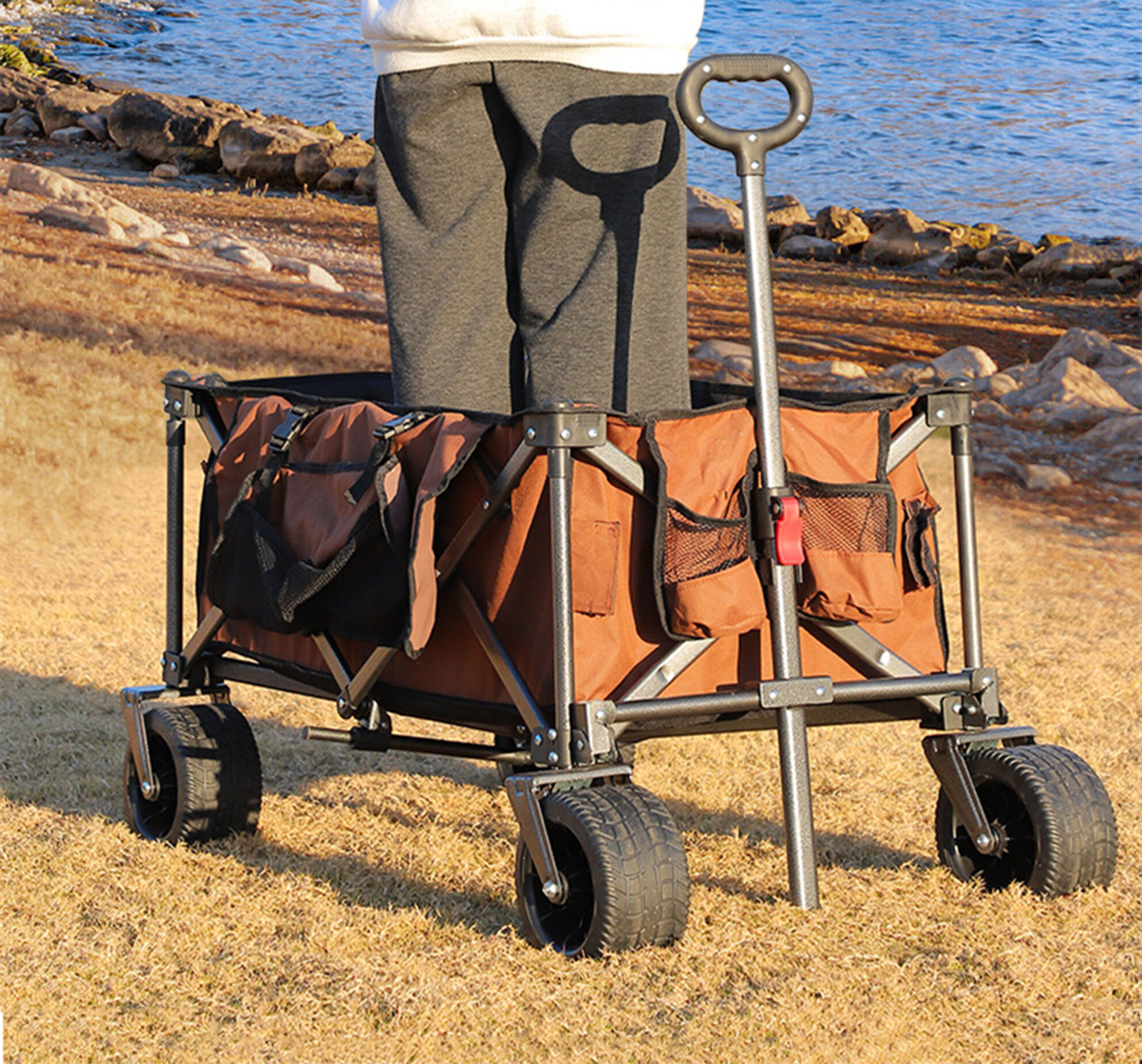 Outdoor Off-road Camping Trailer With Table Board Large Capacity Camp ...