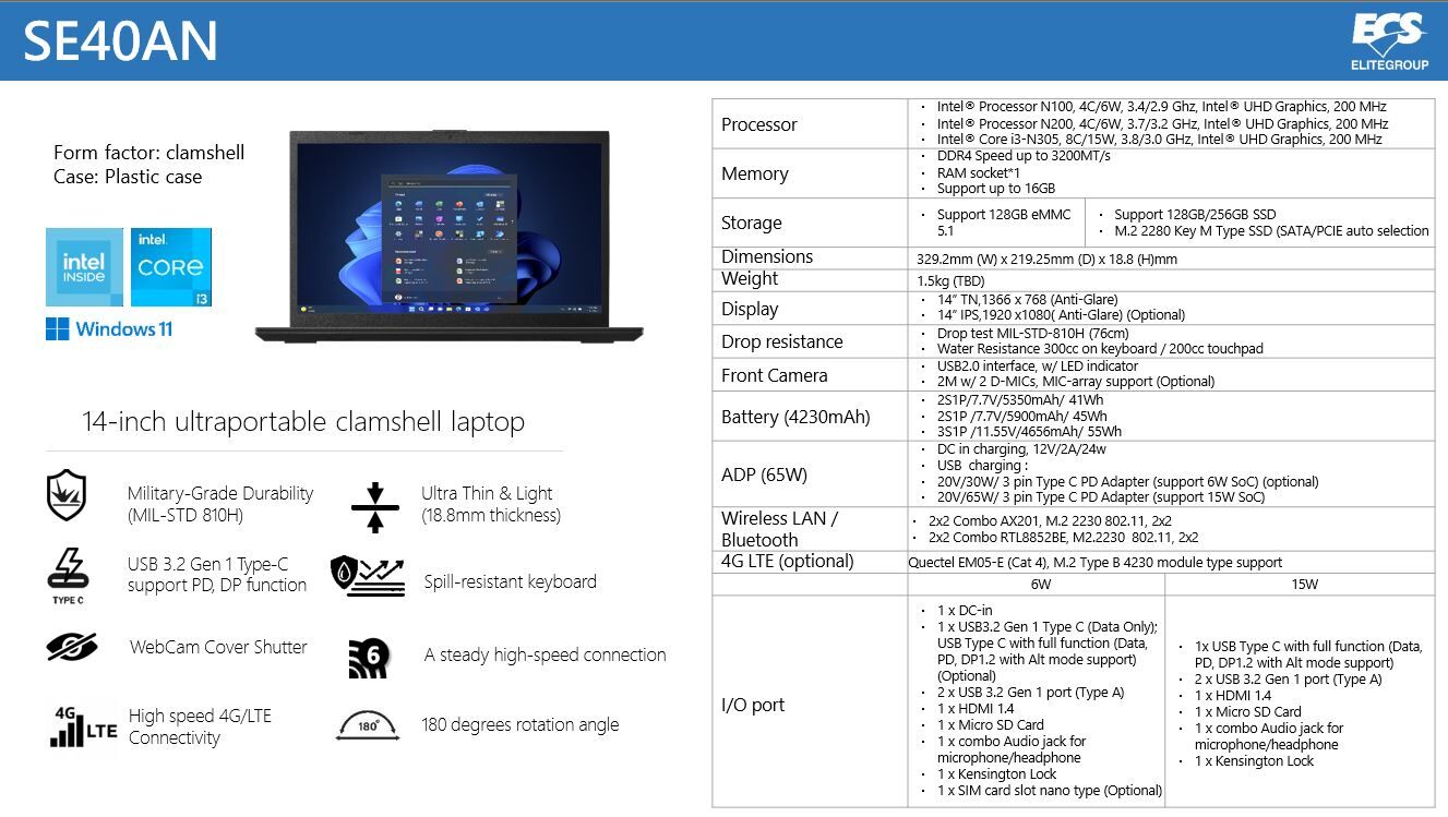 14-inch Clamshell Laptop Se40an - Taiwan Wholesale Laptop $100 from ...