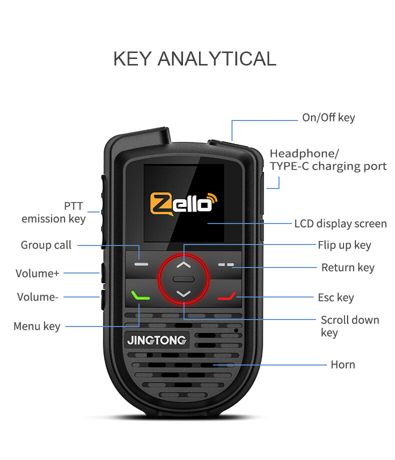Zello Radio Walkie Talkie Poc Radio Handheld Transceiver Supports Gps ...