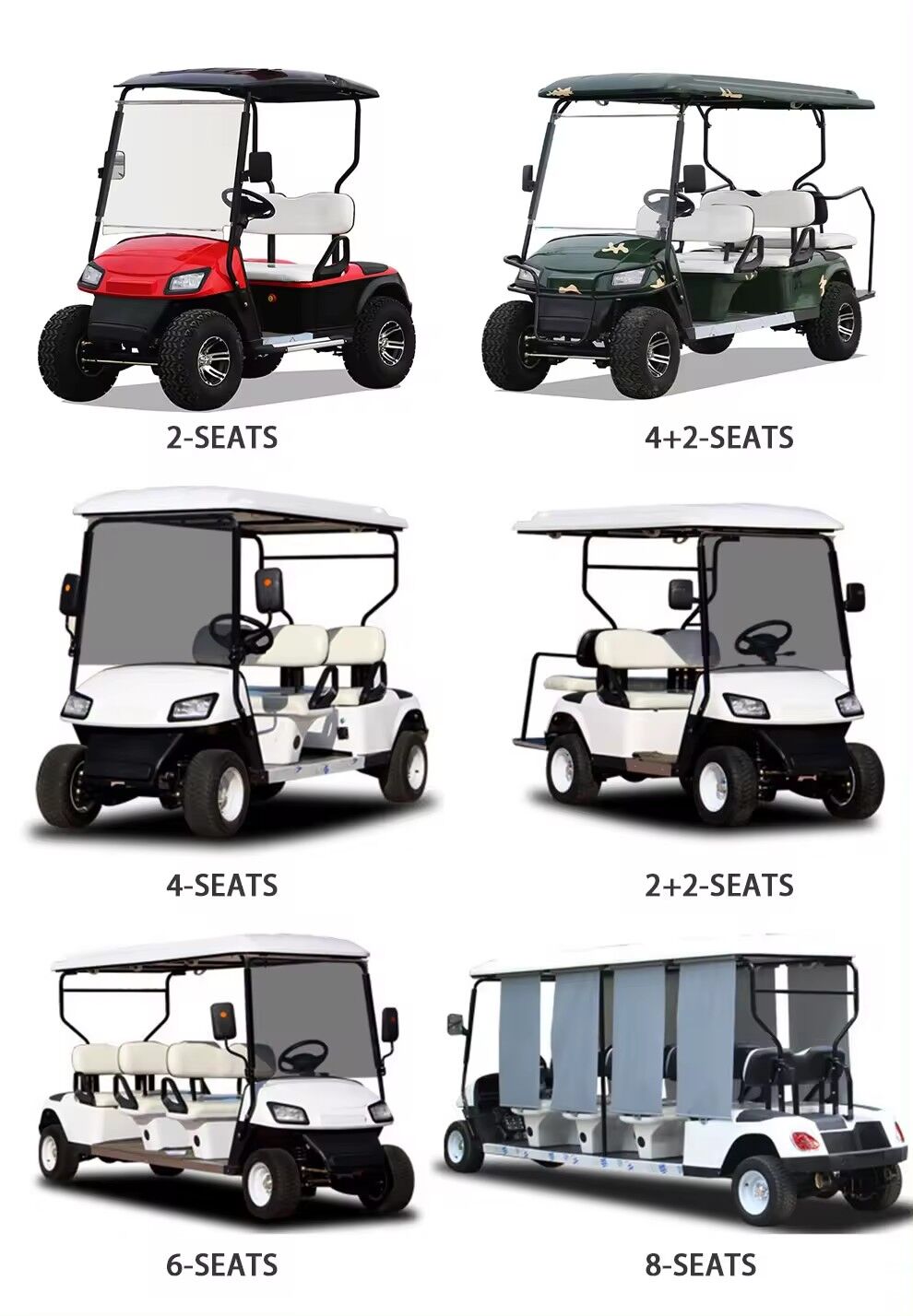 2024 Electric Golf Cart Off-road Safari Car 4 6seater 60v72vgolf Cart ...