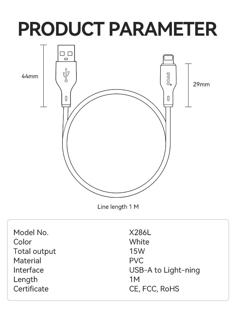 Bwoo Supplier Direct Sales Customize 1m Type C Fast Charging Data Cable ...