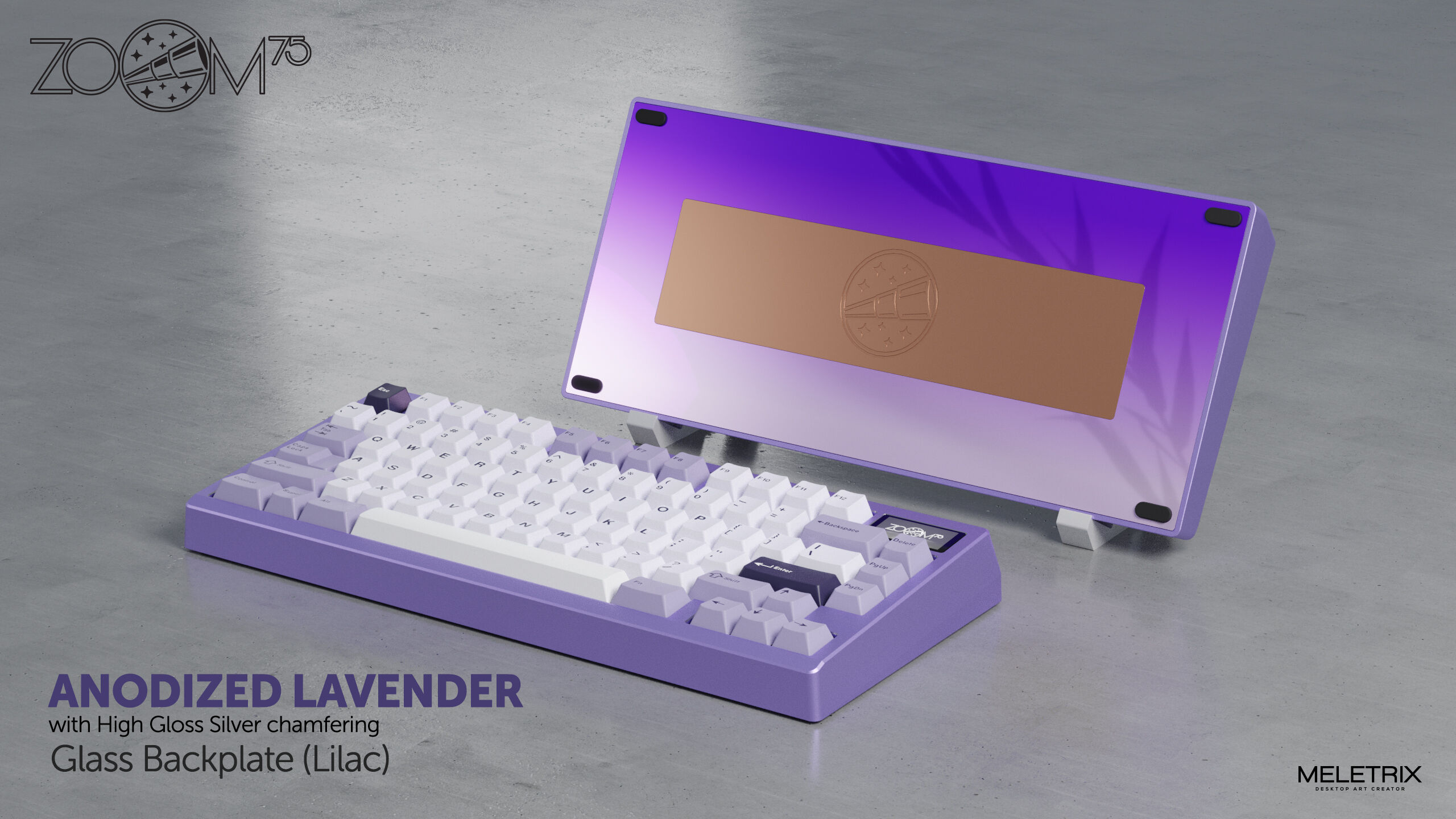 Meletrix Gasket Mount 75% Hot Swappable Mechanical Keyboard Kit Zoom75 ...