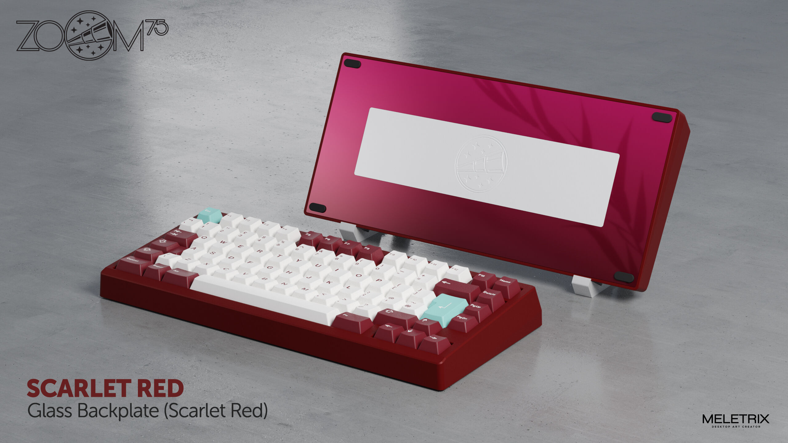 Meletrix Gasket Mount 75% Hot Swappable Mechanical Keyboard Kit Zoom75 Tri-mode Rgb Board ...