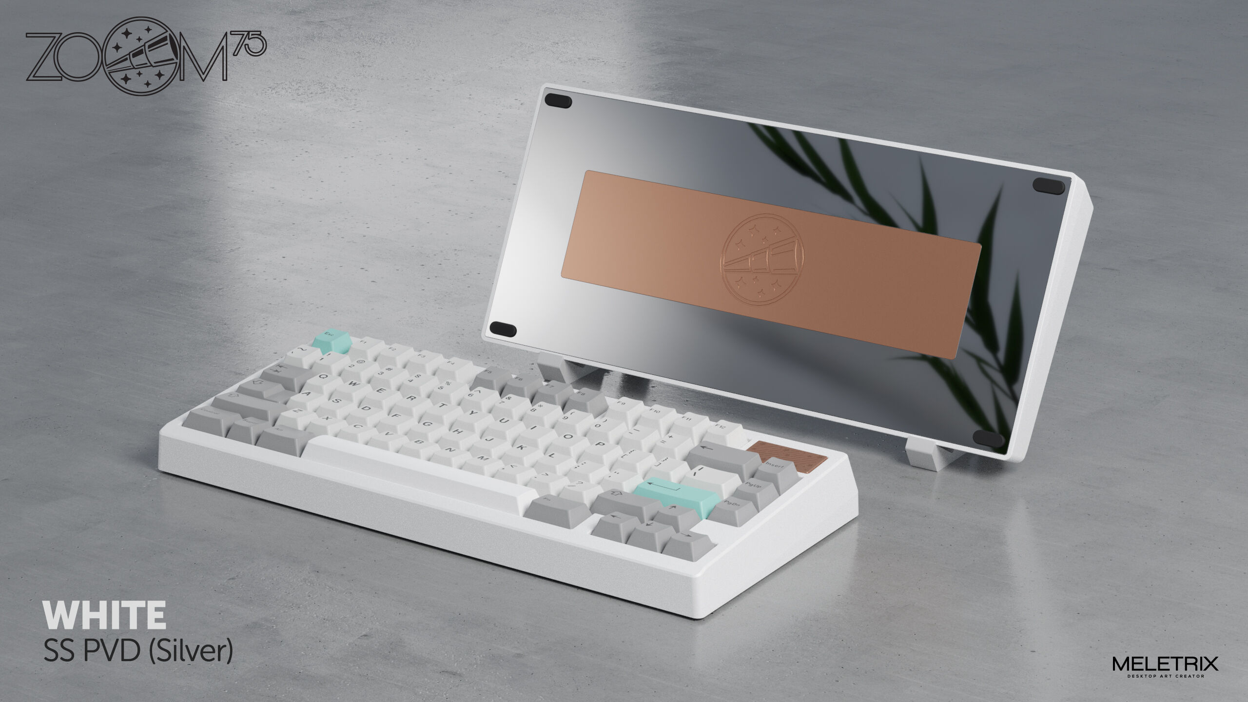 Meletrix Gasket Mount 75% Hot Swappable Mechanical Keyboard Kit Zoom75 Tri-mode Rgb Board ...