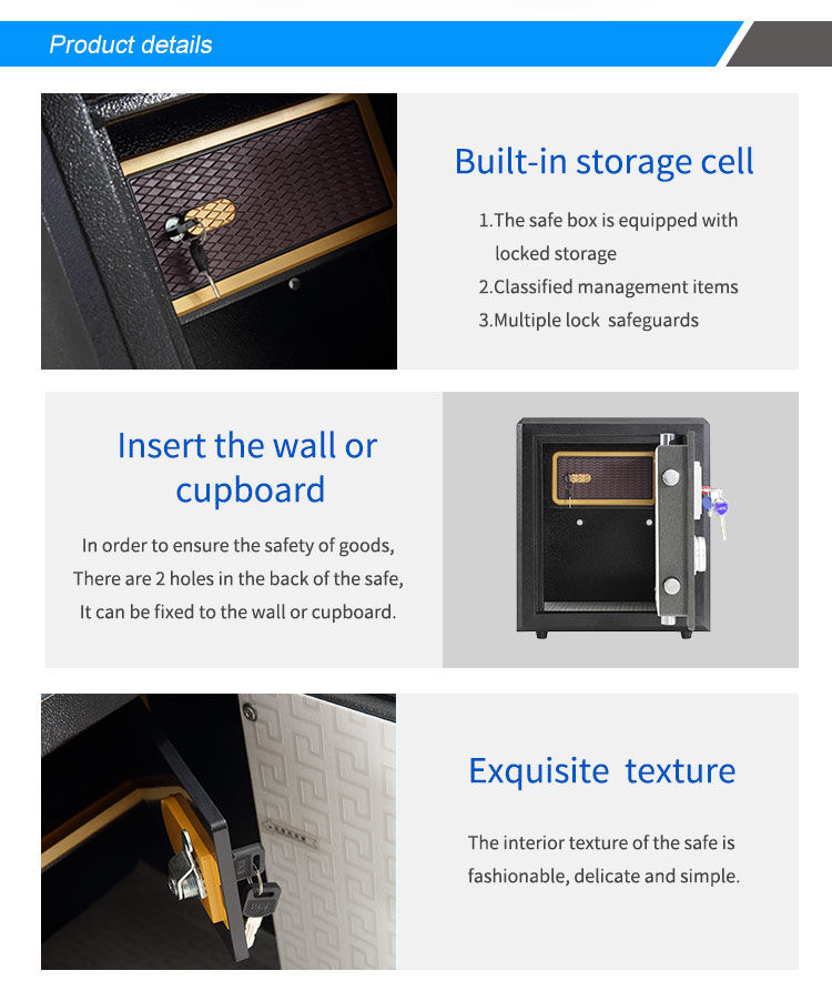 New Key Operated Locker Safe Deposit Box Security Money Cash Safety Box ...