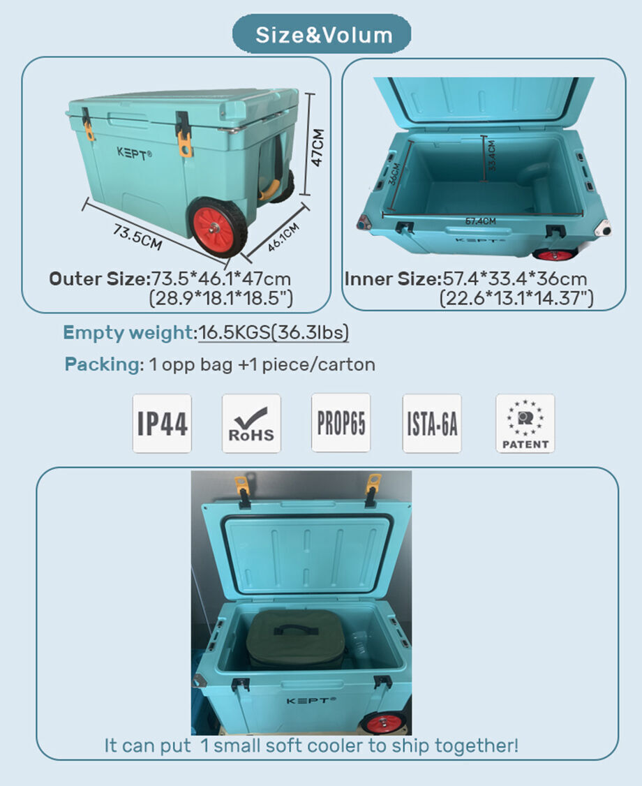 Markdown Sale 65qt Pu Material Rotomolded Cooler Box Wheeled Insulated ...