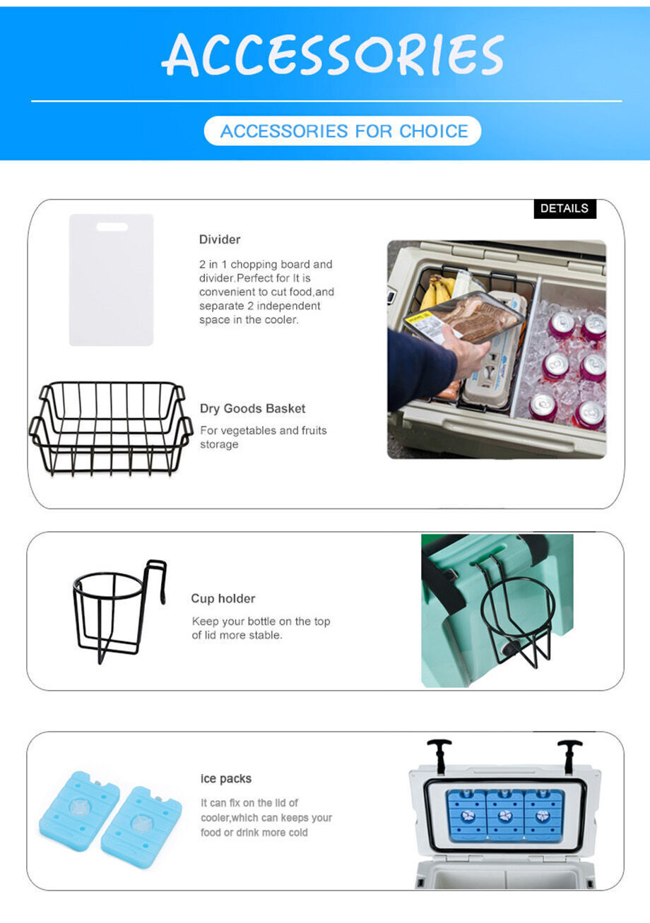 Wholesale Large Size 40qt Square Plastic Ice Chest Cooler Box Fish ...