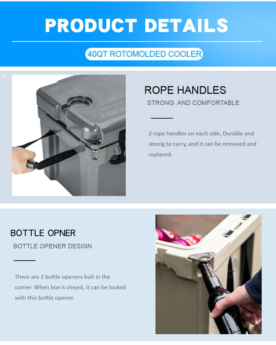 Wholesale Large Size 40qt Square Plastic Ice Chest Cooler Box Fish ...