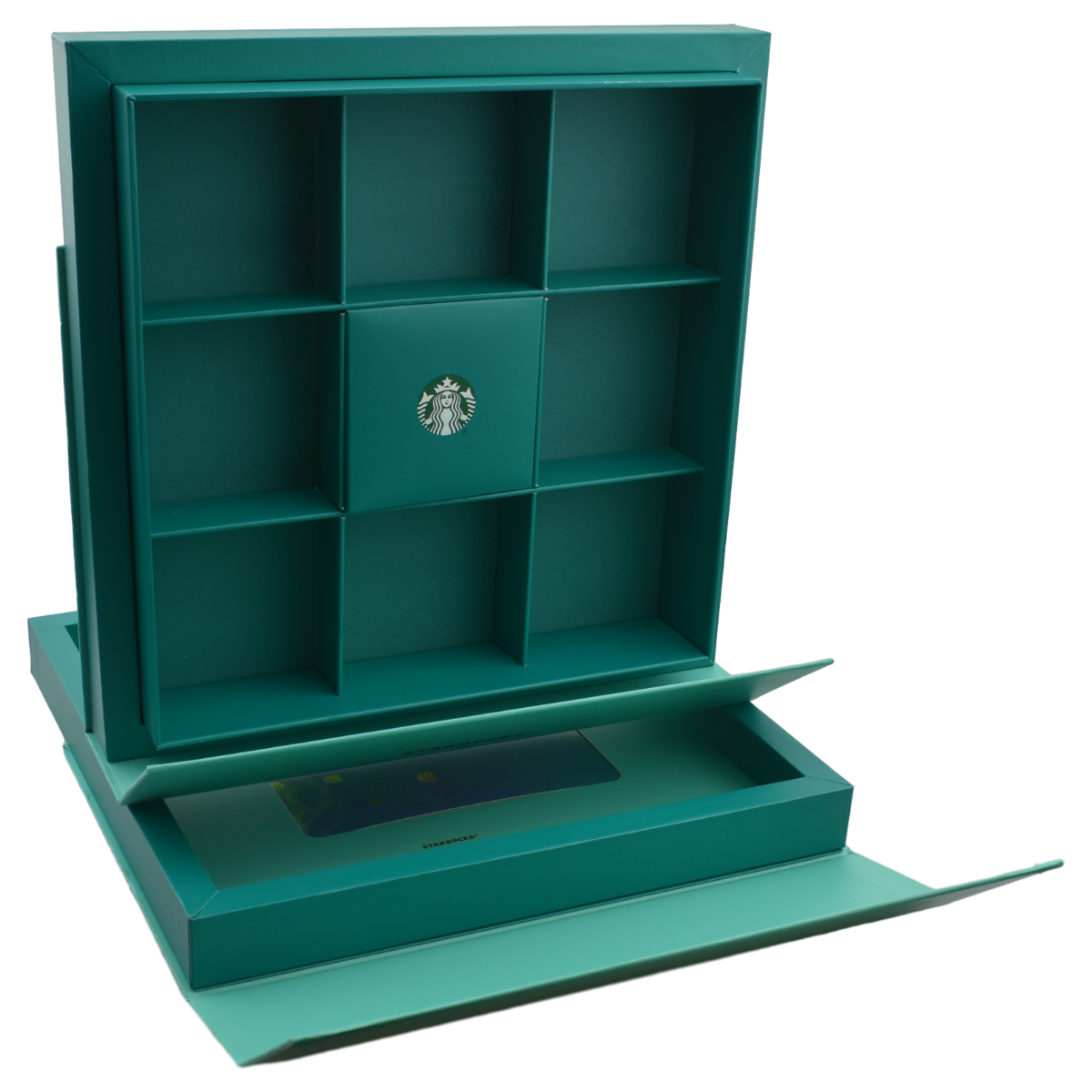 Wholesale Starbuck Rigid Gift Boxes Magnetic Customized Peacok Green ...