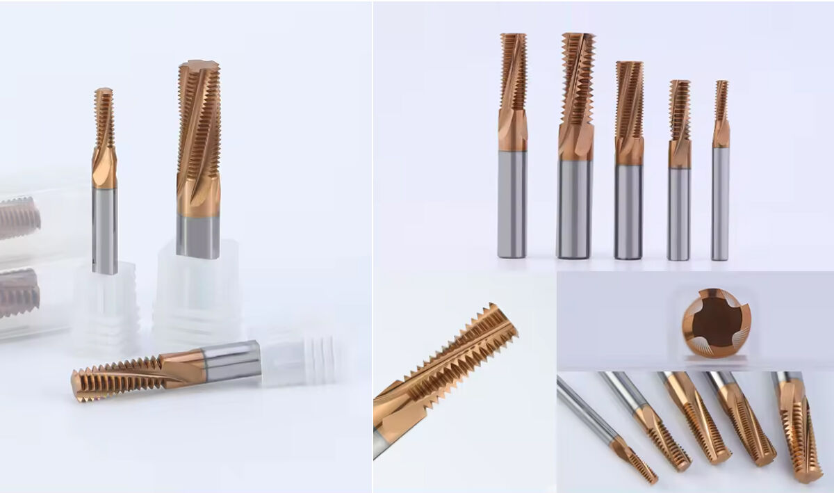 Custom Single Tooth Flute Spiral Endmill Unc Three Teeth Solid Carbide Threading End Mill Full ...