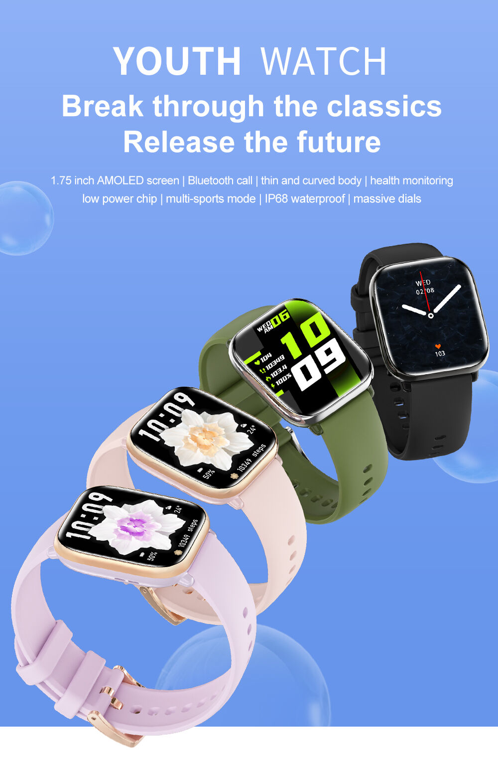 Manufacturer+health And Sleep Monitoring+smartwatch+moving Electrons In ...