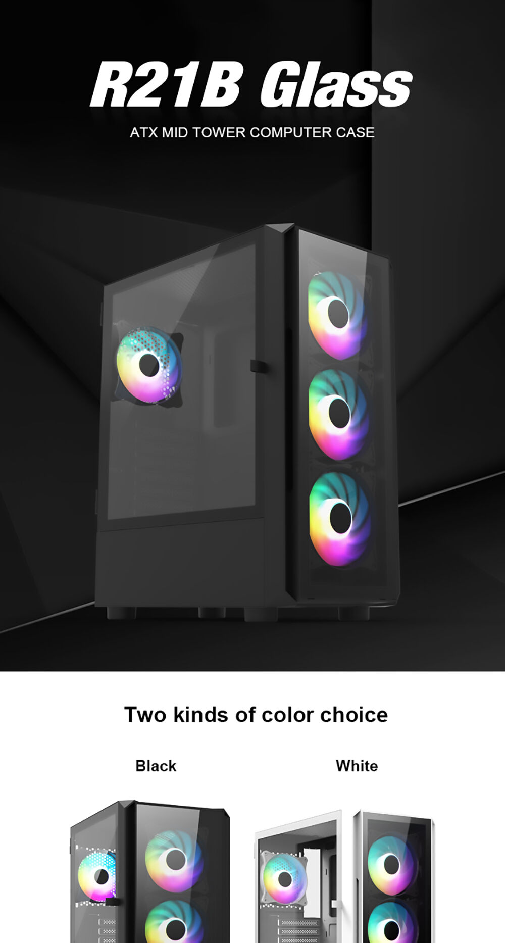 Factory Oem Low Price Tempered Glass Panel Gaming Pc Case Atx Gaming ...