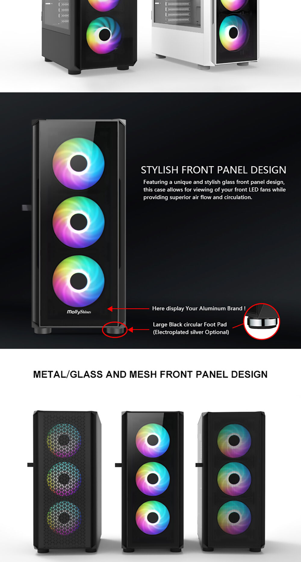 Factory Oem Low Price Tempered Glass Panel Gaming Pc Case Atx Gaming ...