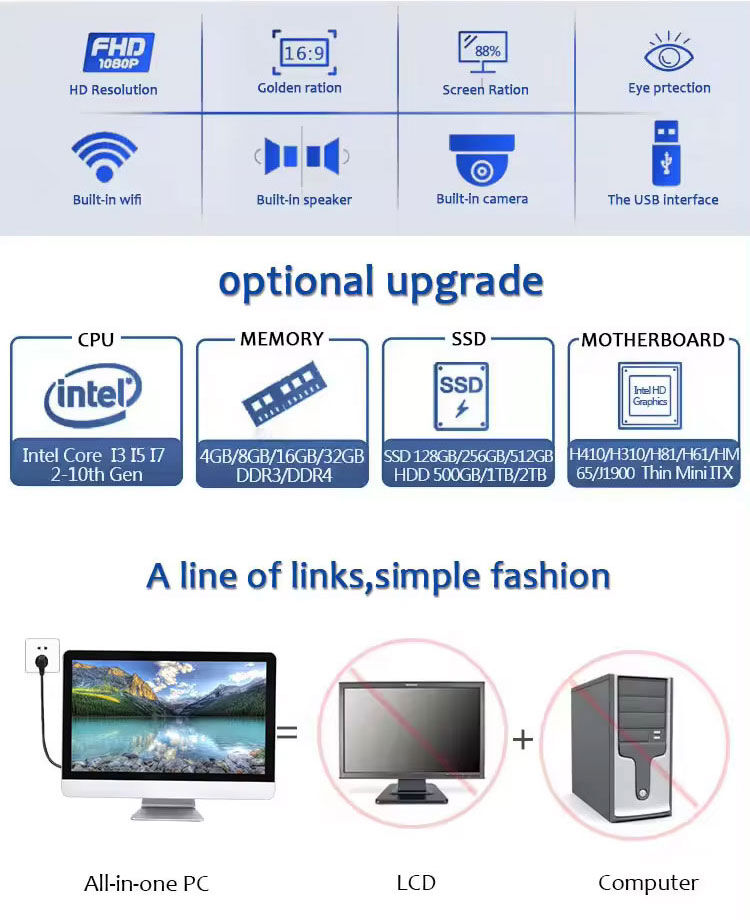 Bulk Buy China Wholesale 27 Inch All In One Pc I5/i7 8th 9th Generation ...