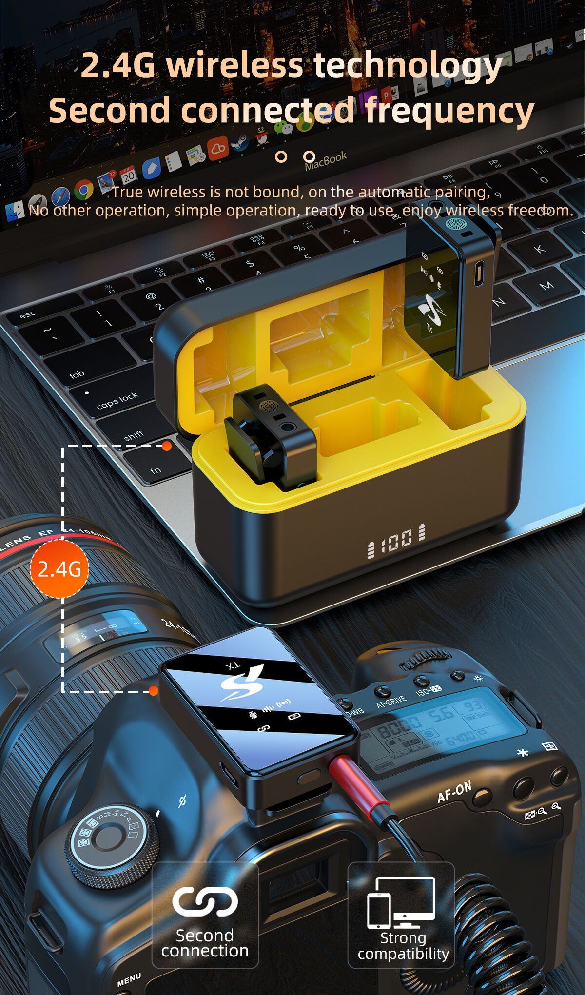 Sx12 Professional Wireless Microphone With Charging Case Noise ...