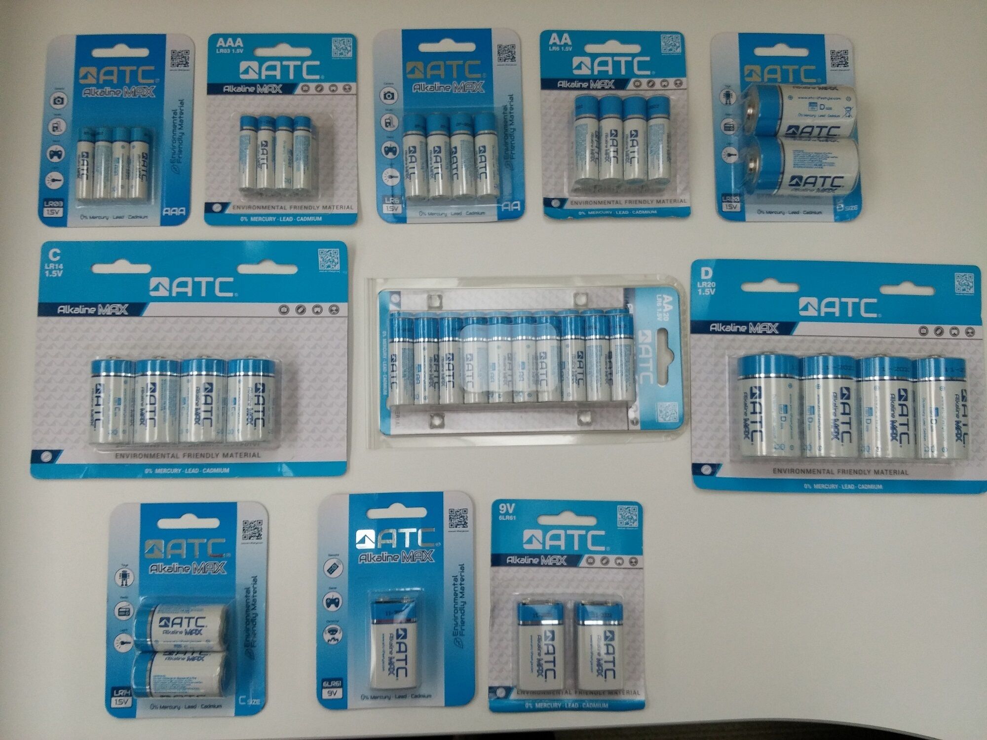 Atc 1.5v Lr14 D Size Alkaline Battery Primary Cell In 2 Pack Long Life ...