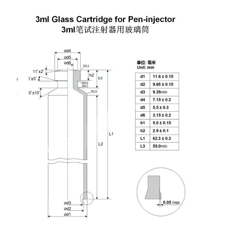 Bulk Buy China Wholesale Cheap Glass 3ml Cartridges For Injection Pen ...