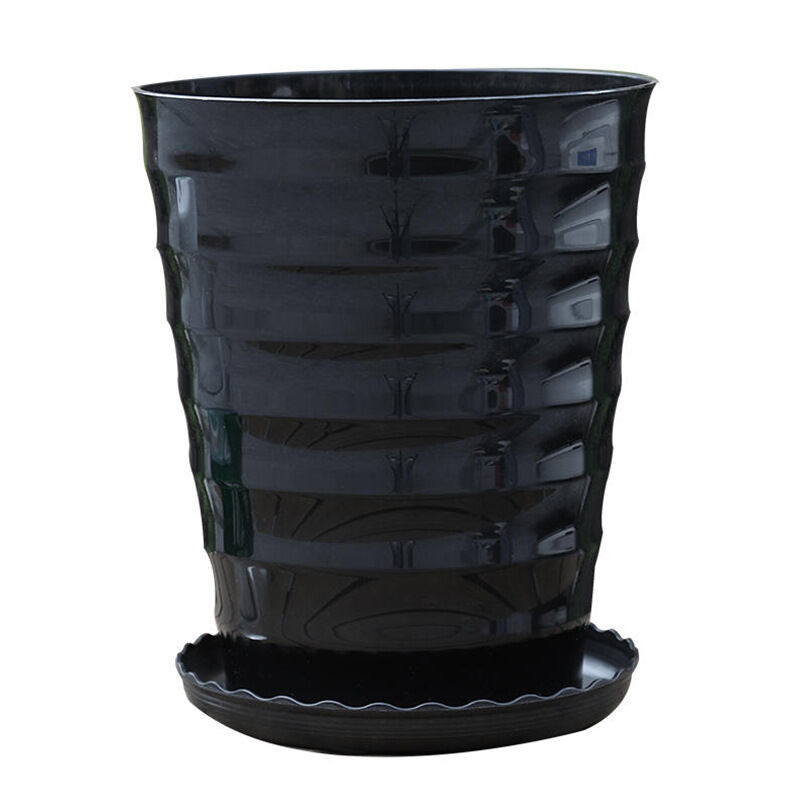 Extra Large Threaded Flower Pot, Thickened White And Black Porcelain ...