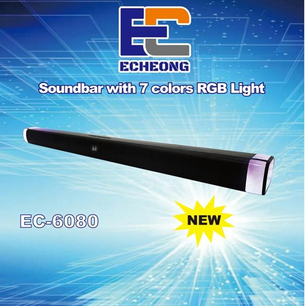 New Design Oem 2.1ch Wireless 80w Bt Soundbar With 7 Colors Rgb Light ...