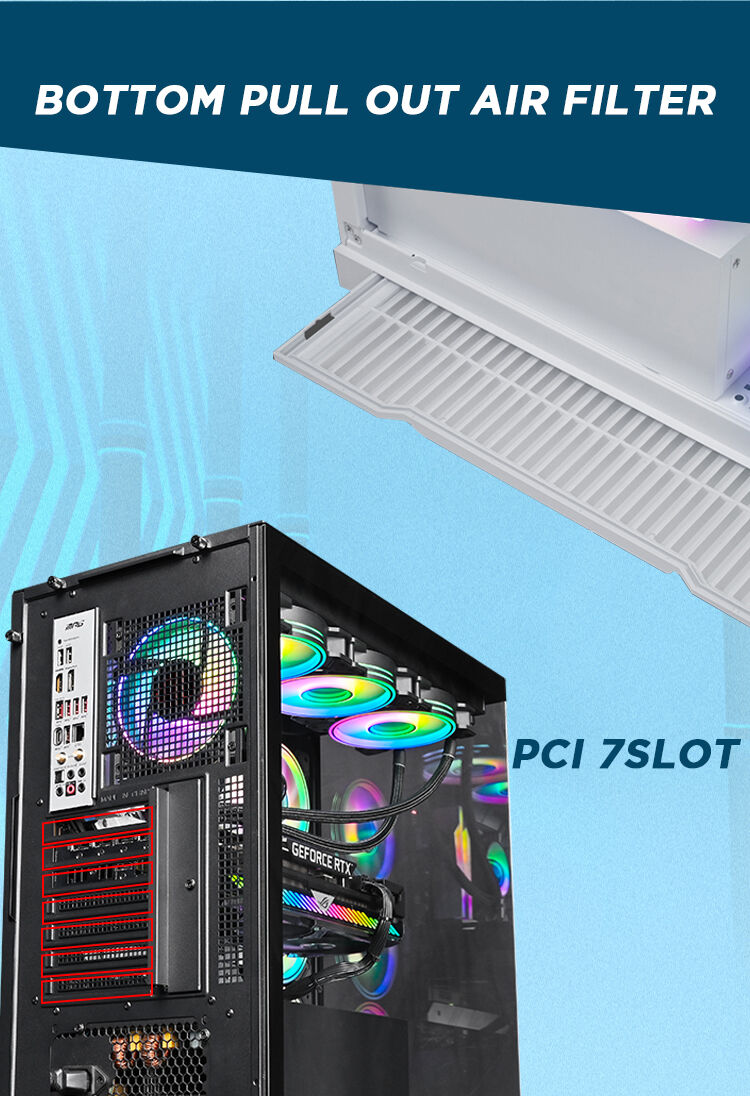 Cpu Cabinet Computer Case Bulk Atx Pc With Power Supply Fan Plexiglass ...