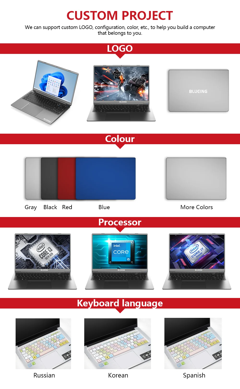 New Design 15.6'' Intel Notebook N95 Win11 Laptop Computer China ...