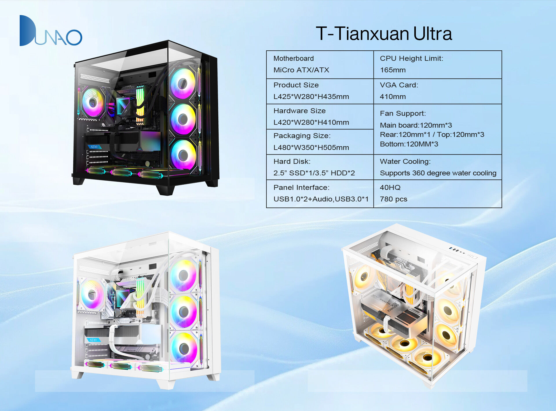 Hot Selling New Model Gaming Computer Case Three Sides Of Tempered ...