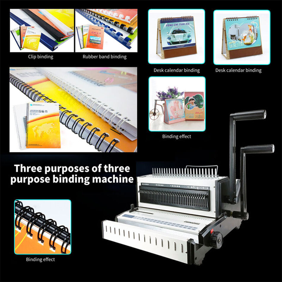 New Design 3 In 1 Binding Machine Wire O And Comb Binding Machine, 3 In ...