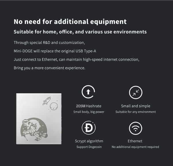 New Goldshell Mini Doge Pro 205mh/s 220w Doge Ltc Coin Miner Server ...