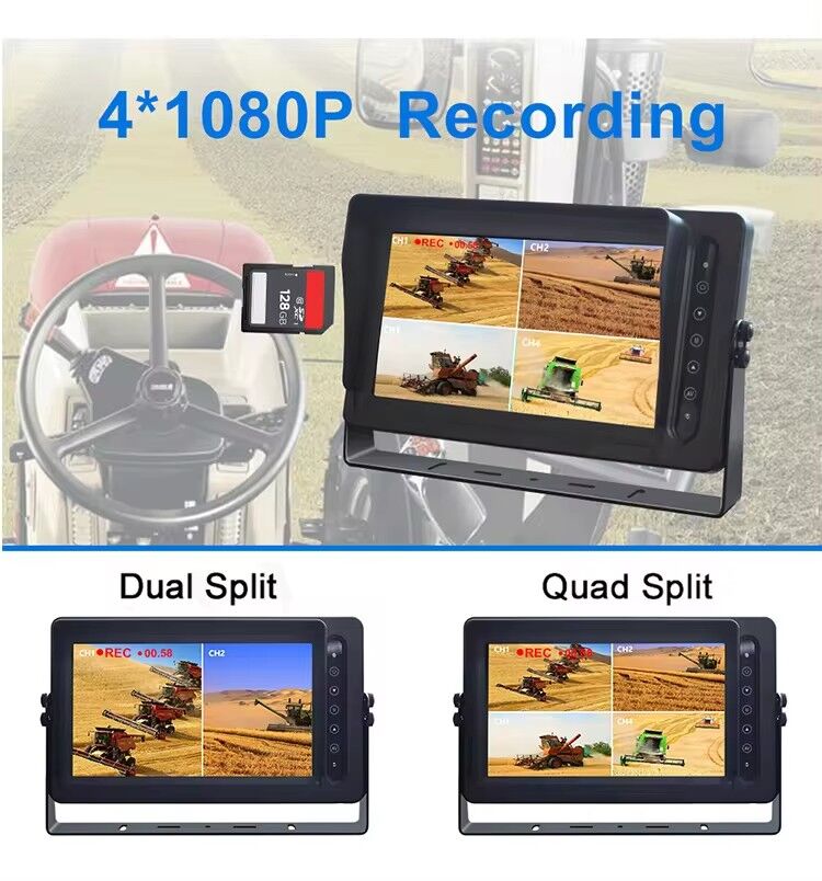 Pjauto Ahd Ip69k Waterproof Monitor With Dvr Night Vision Heavy Duty ...