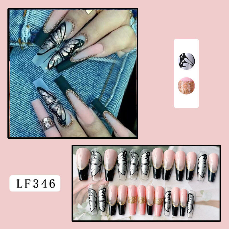 Multiple Styles Artificial Fingernails Wearable Nails Nail Stickers ...
