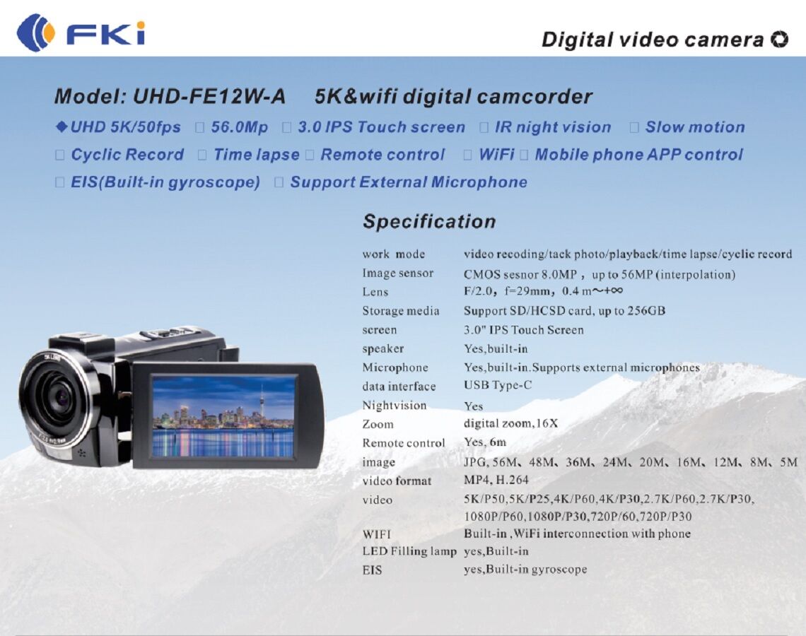 5k 56mp 3 Inch Touch Screen Digital Video Camera Multiple Functions ...