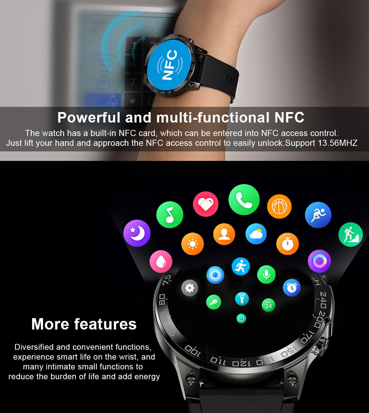 Men Women Smart Watch Dm50 With Amoled Screen 400mah Battery Heart Rate ...
