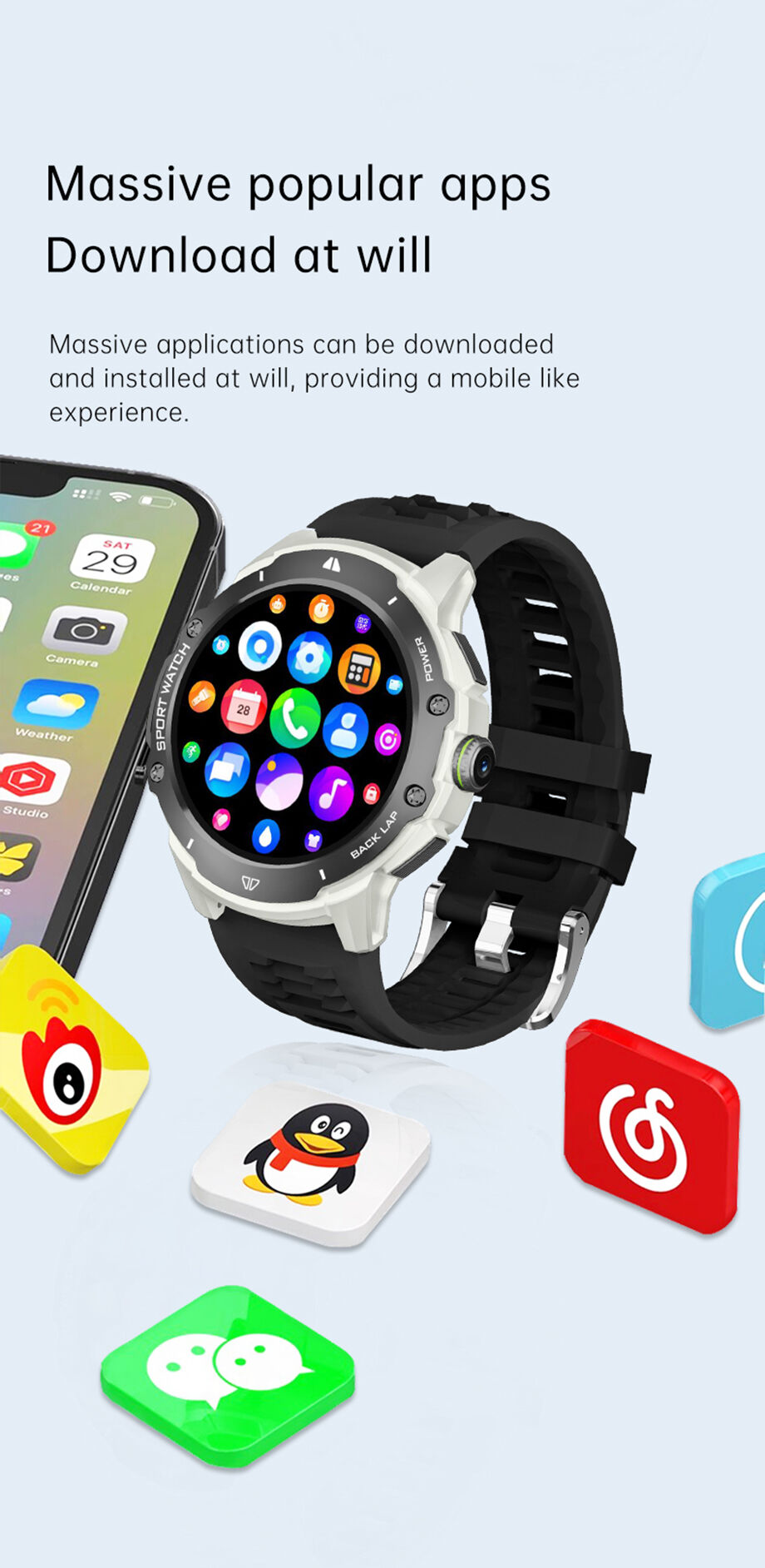 Bulk Buy China Wholesale Kubin New Kb08 Smart Watch 4g Network Sim Card 1.43''amoled 200w Camera ...