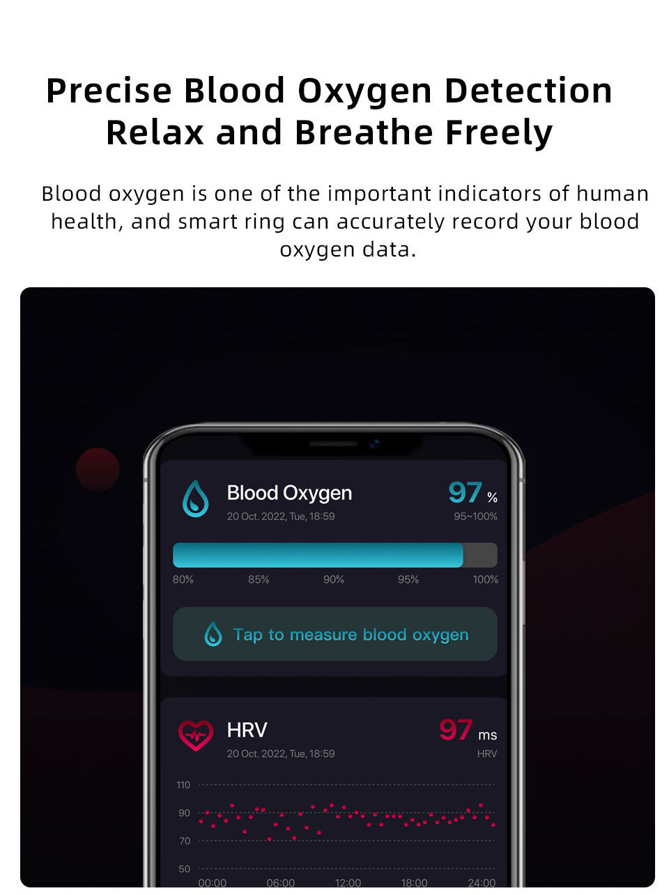 Waterproof Stainless Steel Smart Ring For Health Care Spo2 Heart Rate ...