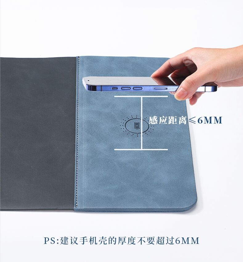 Pu Wireless Charging Mouse Pad Wireless Rechargeable Mouse Pad Charge ...