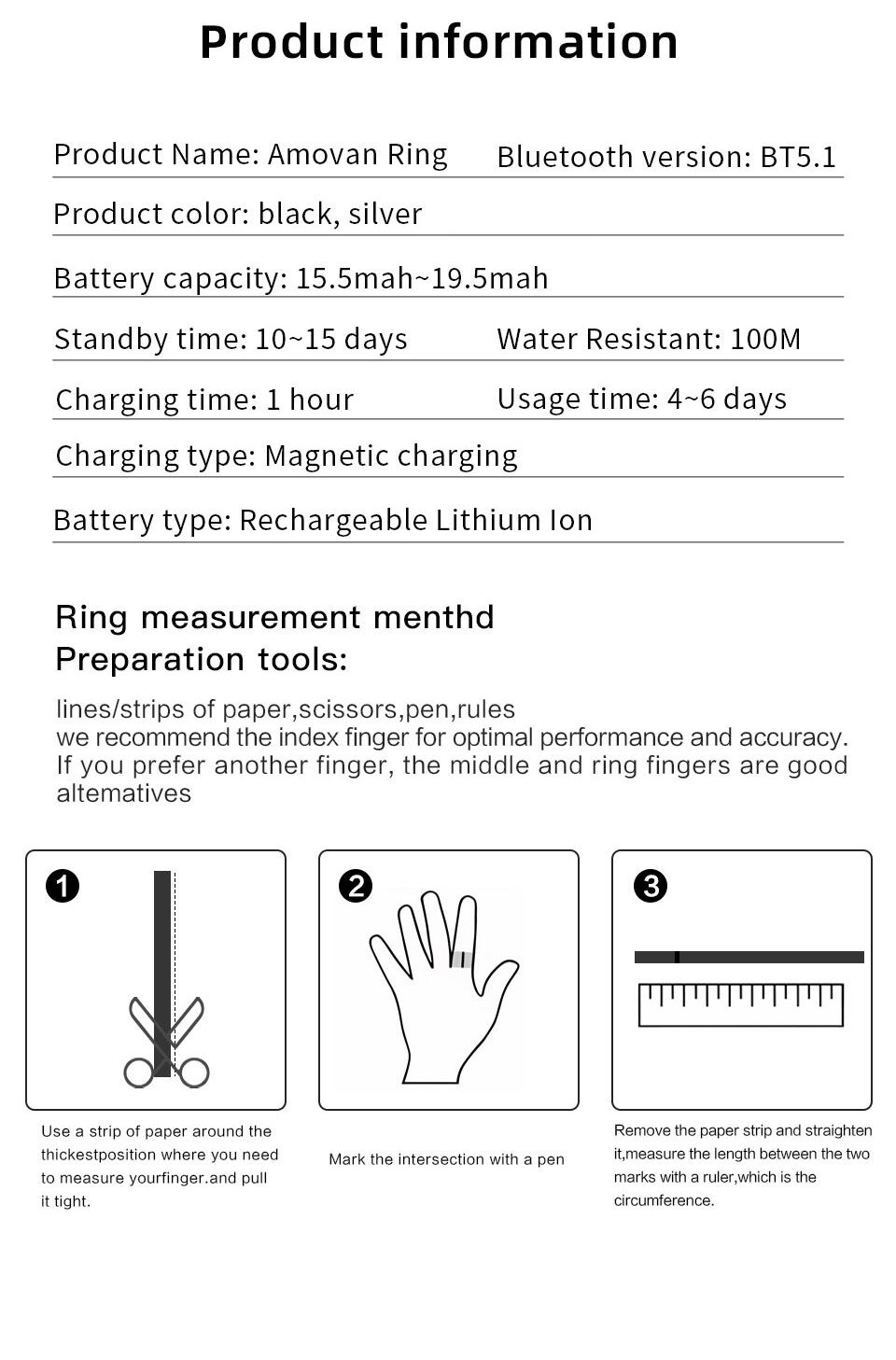 Bluetooth Heart Rate Spo2 Monitoring Sleep Tracking Fitness Record ...