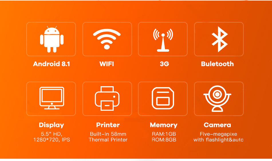 Scangle New Model 4g Handheld Pos Android Pos Terminal With 58mm ...
