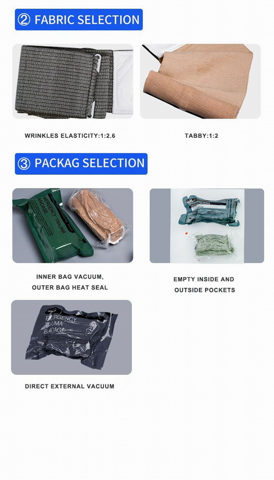 Emergency Trauma Bandages With Free Custom Samples, Wound Care ...