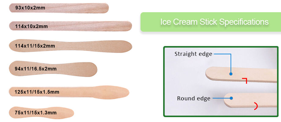 Buy China Wholesale Wooden Ice Cream Stick Popsicle Stick 114mm 93mm ...