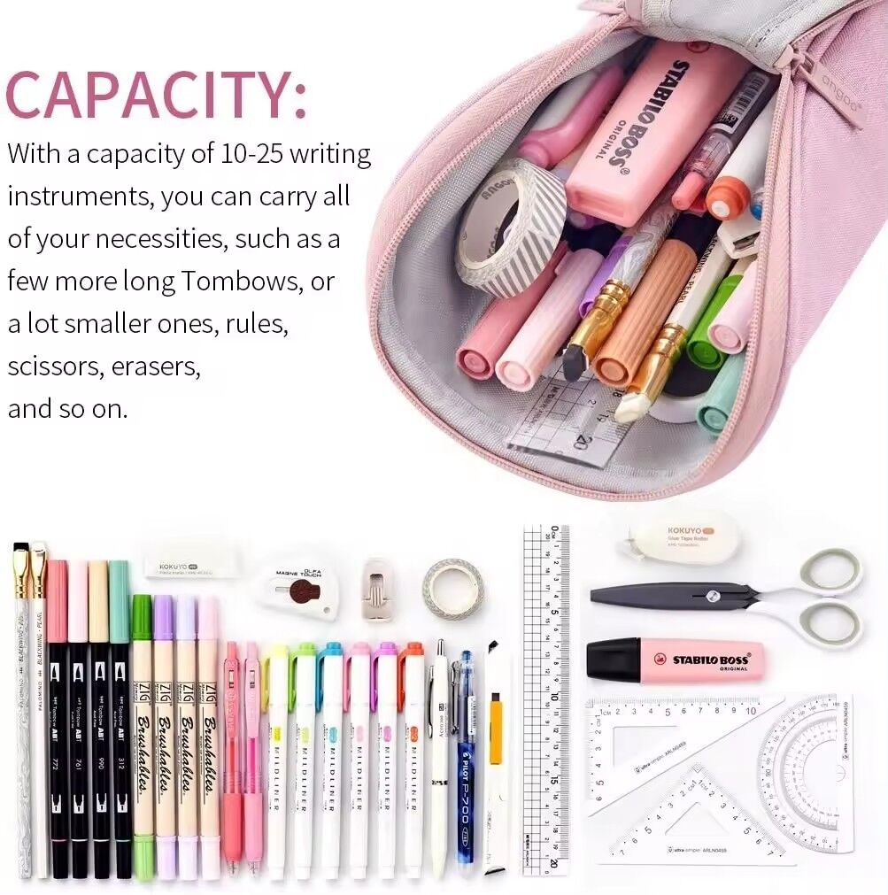 Canvas Large Pencil Case Student Pencil Case Fashion Pencil Case $2.22 ...