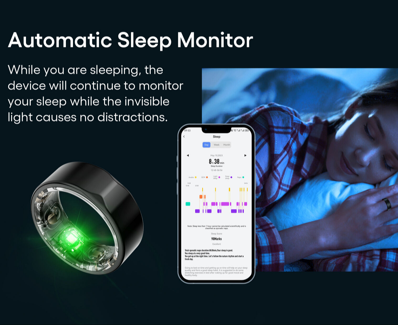 Wholesale High Accuracy Smart Health Ring For Heart Rate, Spo2, Sleep ...