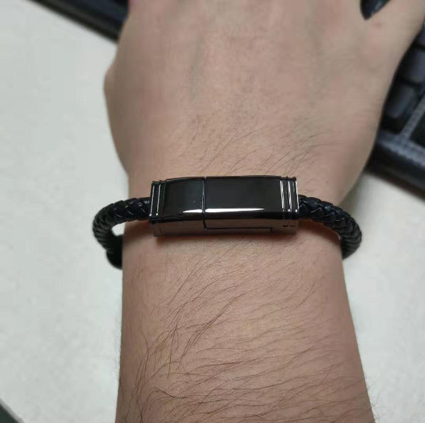 Buy China Wholesale Leather Usb Cable Wristband Bracelet Data Charging ...