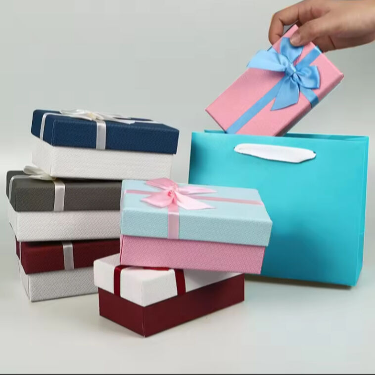 Custom Ribbon Bow Texture Carton Paper Shirt Perfume Sample Packaging ...