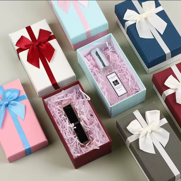 Custom Ribbon Bow Texture Carton Paper Shirt Perfume Sample Packaging ...