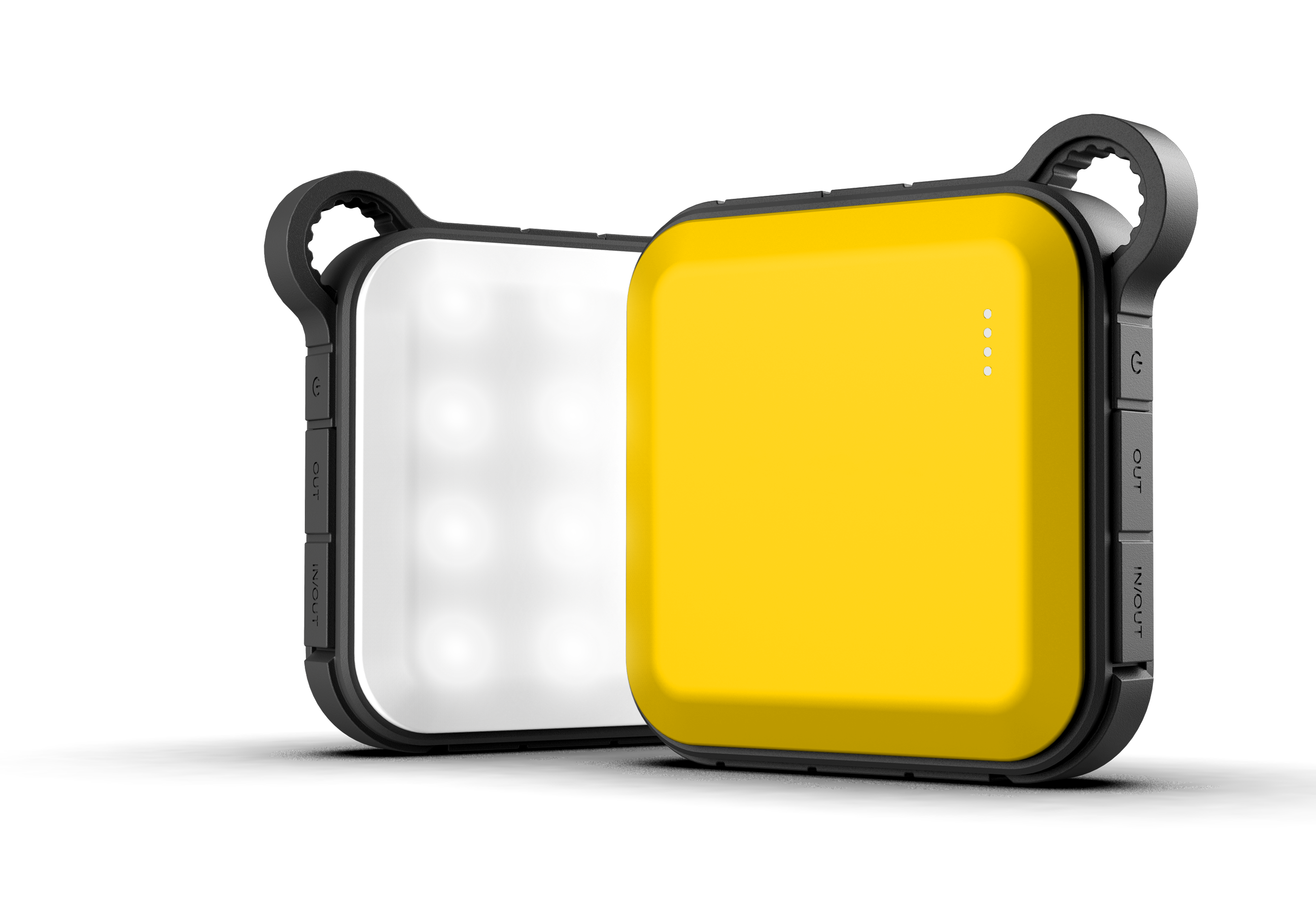 2024 Latest Square Yellow Pink Orange Abs Outdoor Power Bank Portable ...