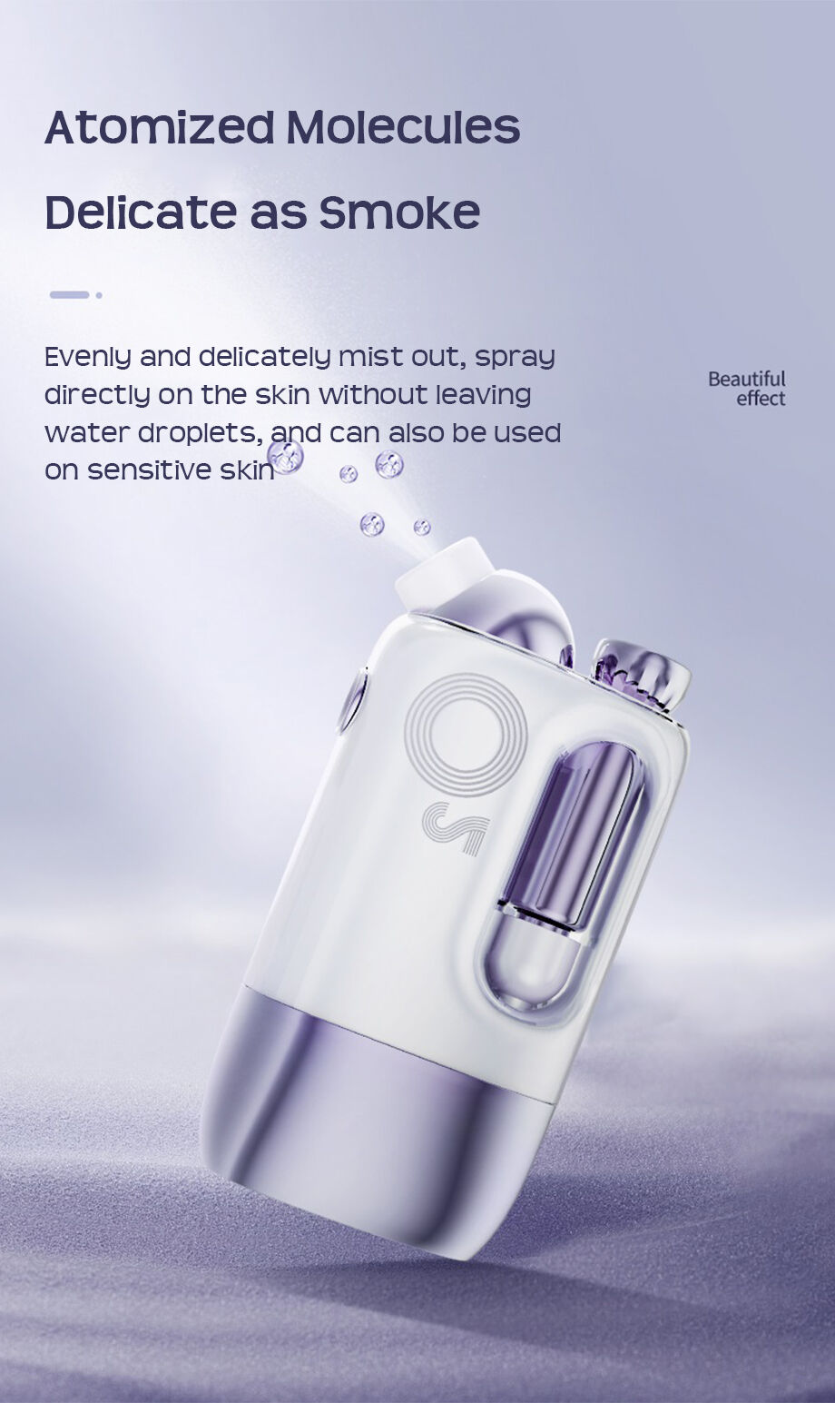 Ultrasonic Mini Portable Atomization Facial Air Purifier Diffuser Tabletop Nebulizer Strong Nano ...