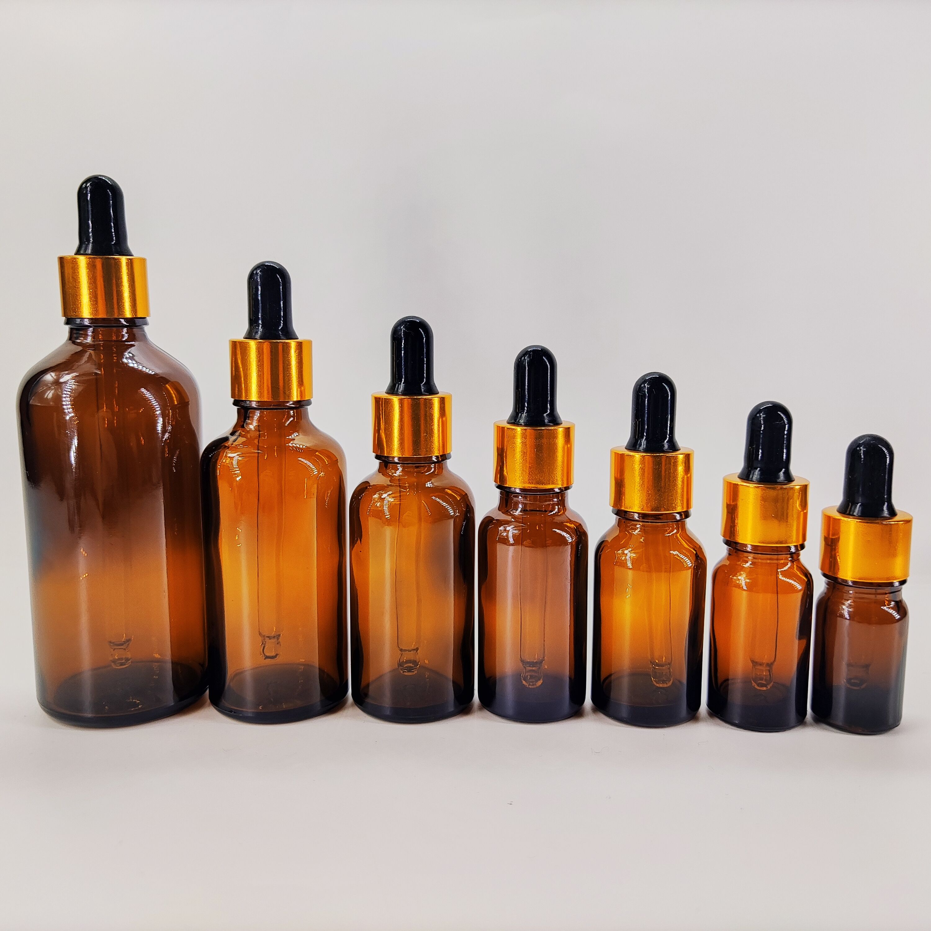 Amber Color Glass Bottle With All Kind Of Cap For Oil Essential Bottle ...