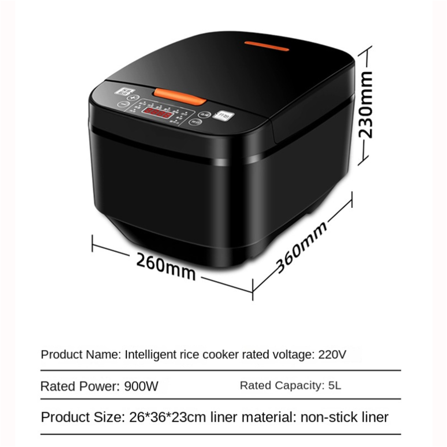 In Stock Silver Crest 5l Rice Cooker Automatic Smart Digital Touch Lcd ...