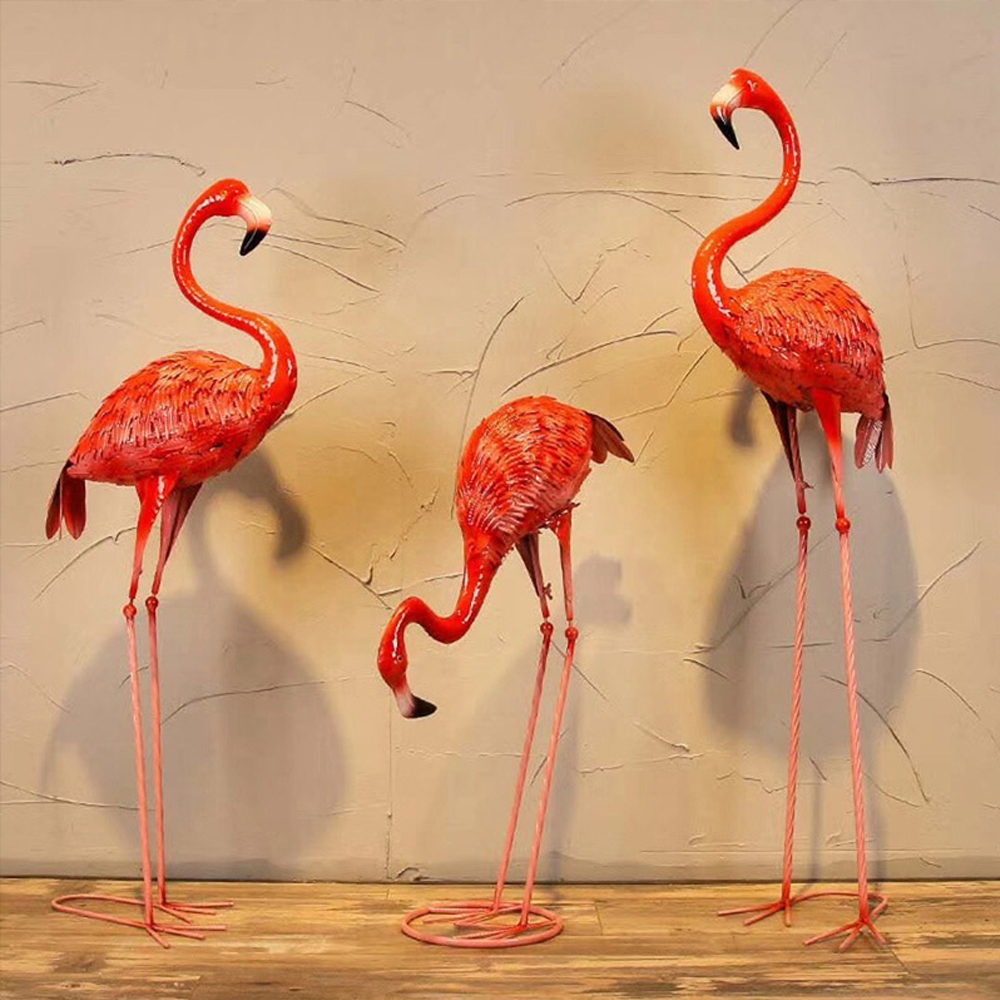 Wedding Pink Flamingo Decorations Garden Courtyard Decoration Flamingo ...