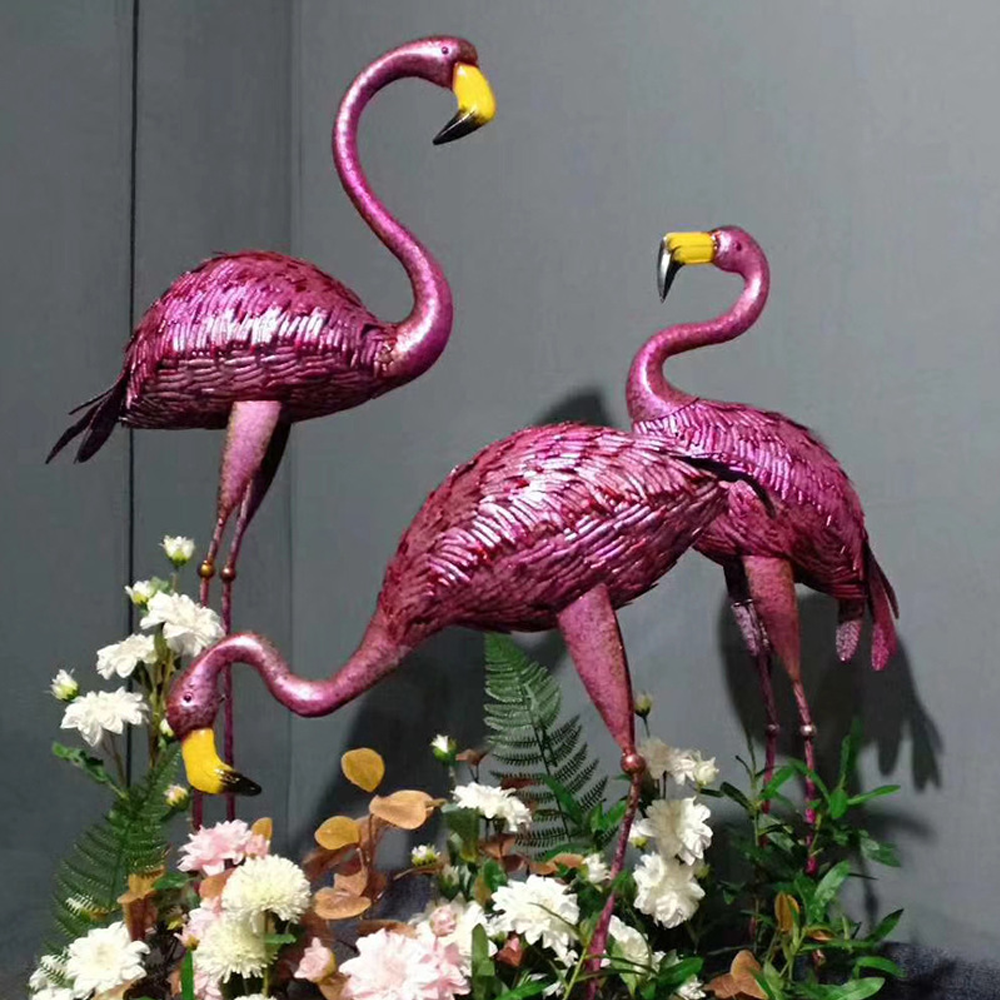Wedding Pink Flamingo Decorations Garden Courtyard Decoration Flamingo ...